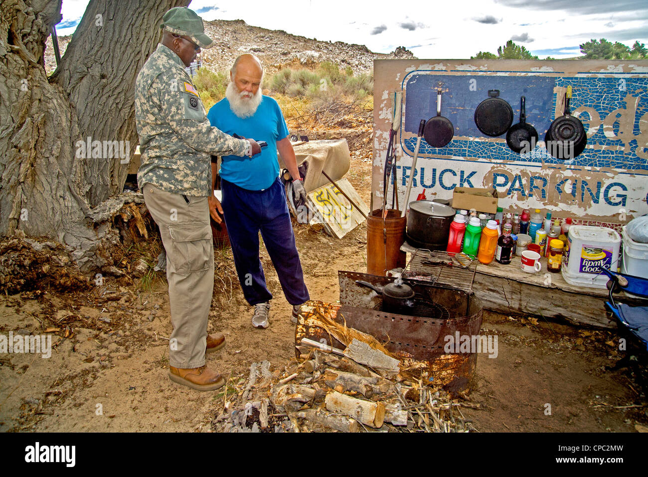 A African-American U.S. Army reservist offers a homeless military ...