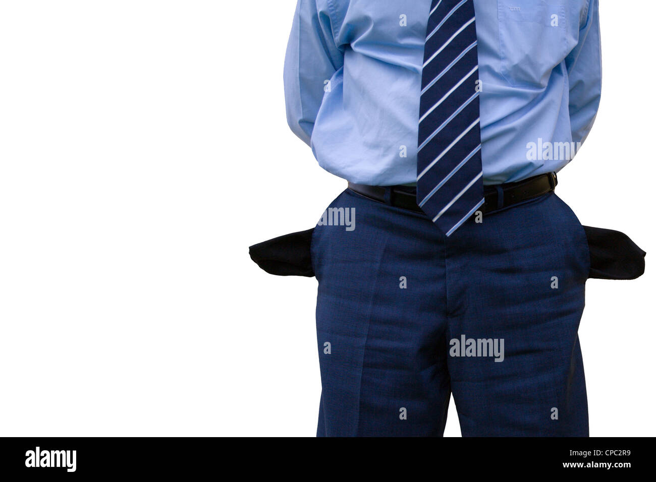 A poor working man without money on is pocket Stock Photo - Alamy