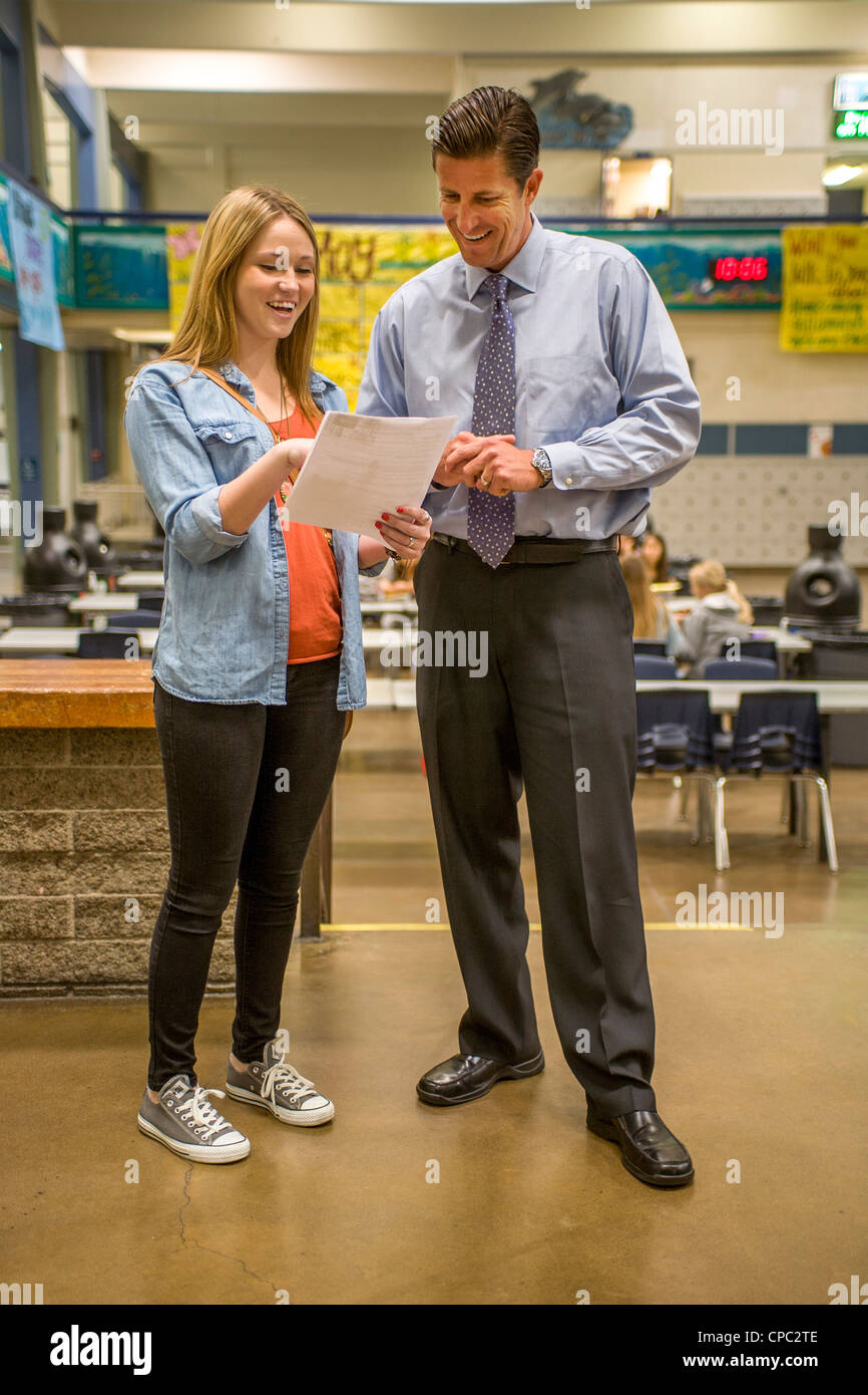 Principal and student hi-res stock photography and images - Alamy