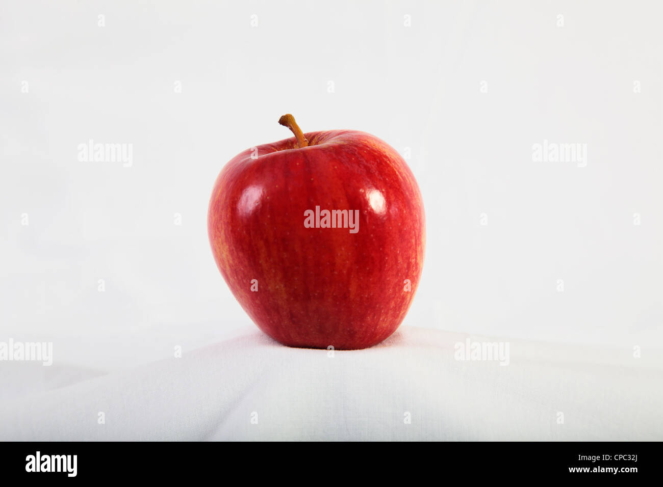 red apple on white background Stock Photo - Alamy