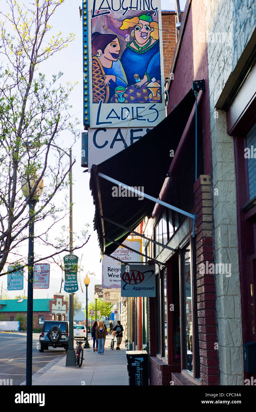 Historic downtown district, small mountain town of Salida, Colorado ...