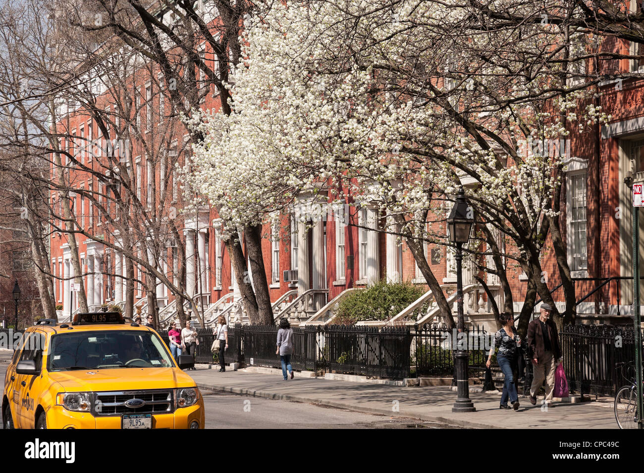 NYU School Brownstones, Washington Square North, NYC Stock Photo - Alamy