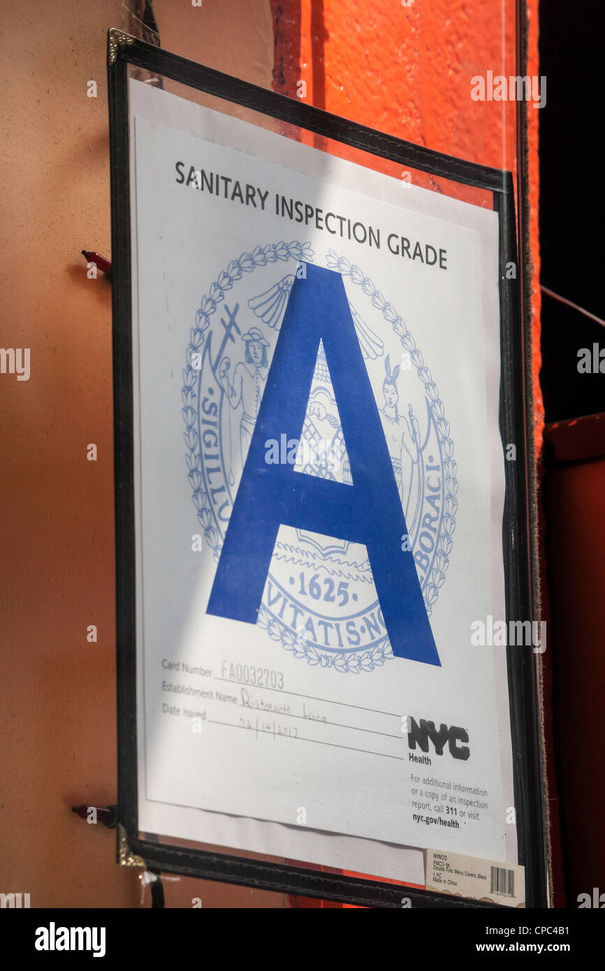 Nyc sanitary inspection hi-res stock photography and images - Alamy