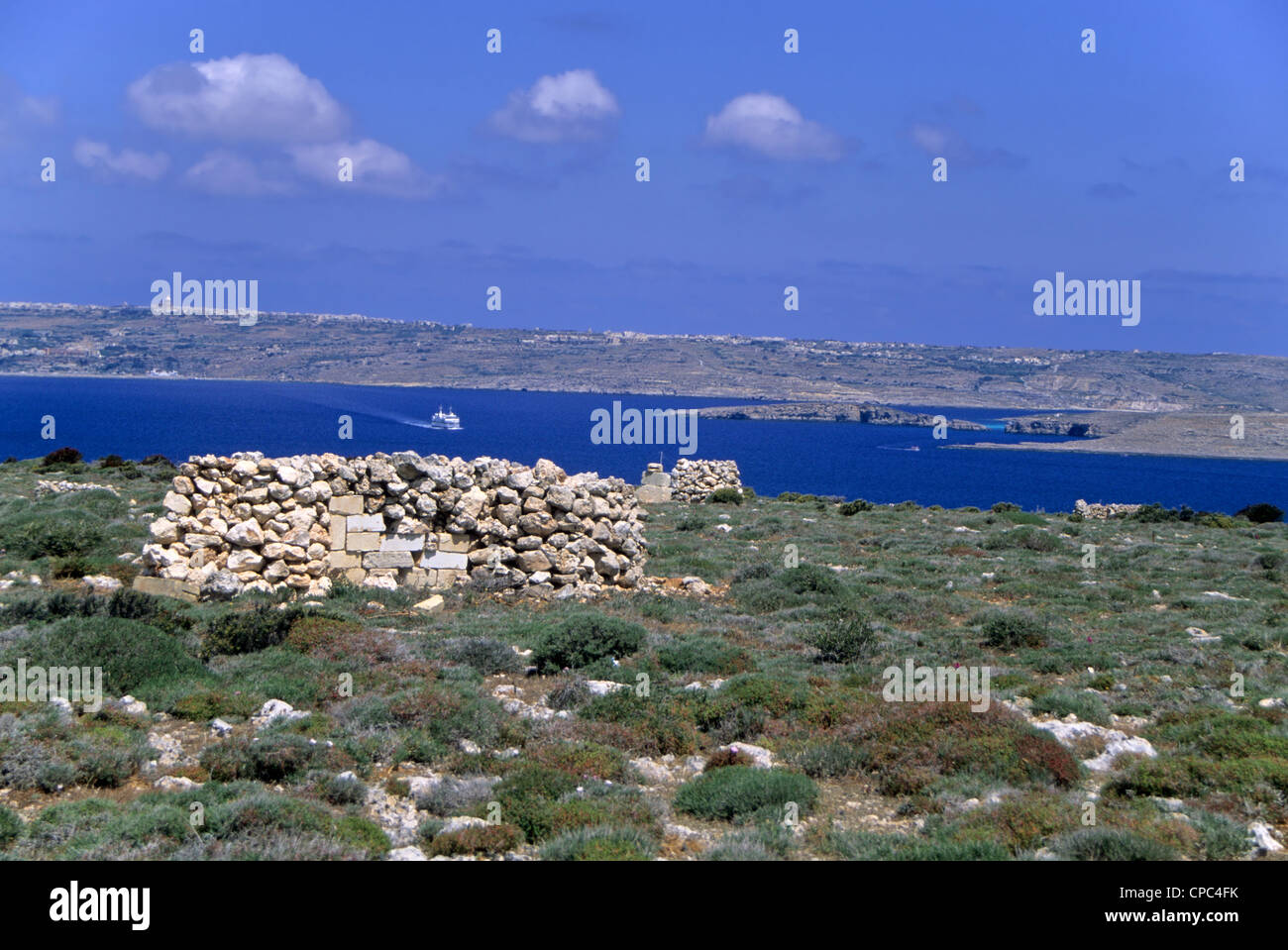 Marfa Ridge, Northwest Malta, Gozo and Comino islands in Distance. Bird ...