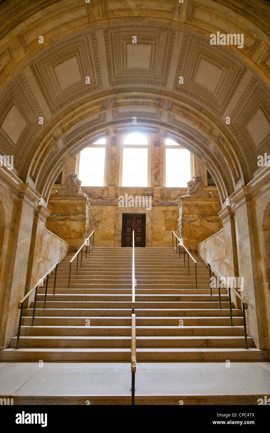 Boston Public Library entrance hall ceiling Stock Photo - Alamy