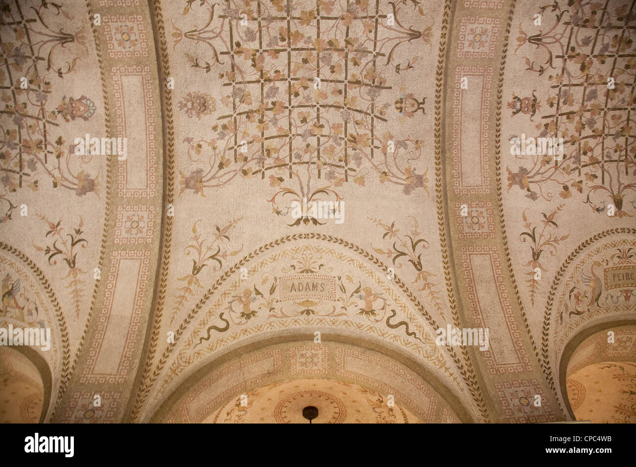 Boston Public Library entrance hall ceiling Stock Photo - Alamy