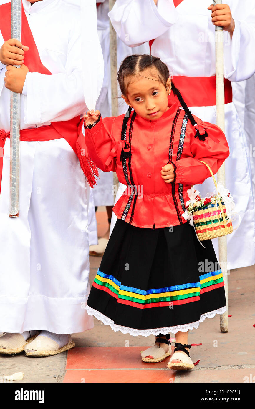 children Easter catholic procession.Tunja, Boyacá, Colombia, South ...