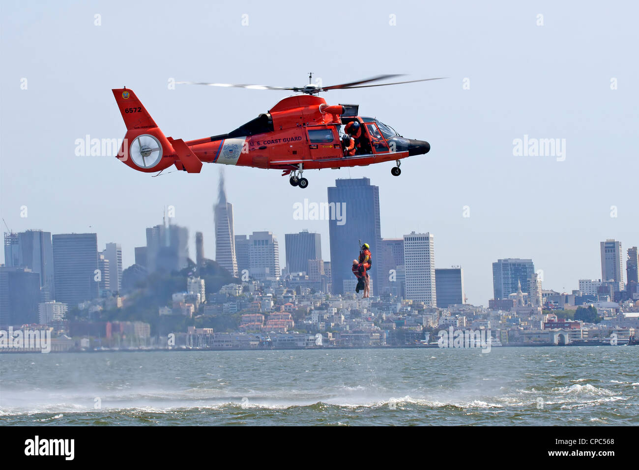 Rescue swimmer helicopter hi-res stock photography and images - Alamy