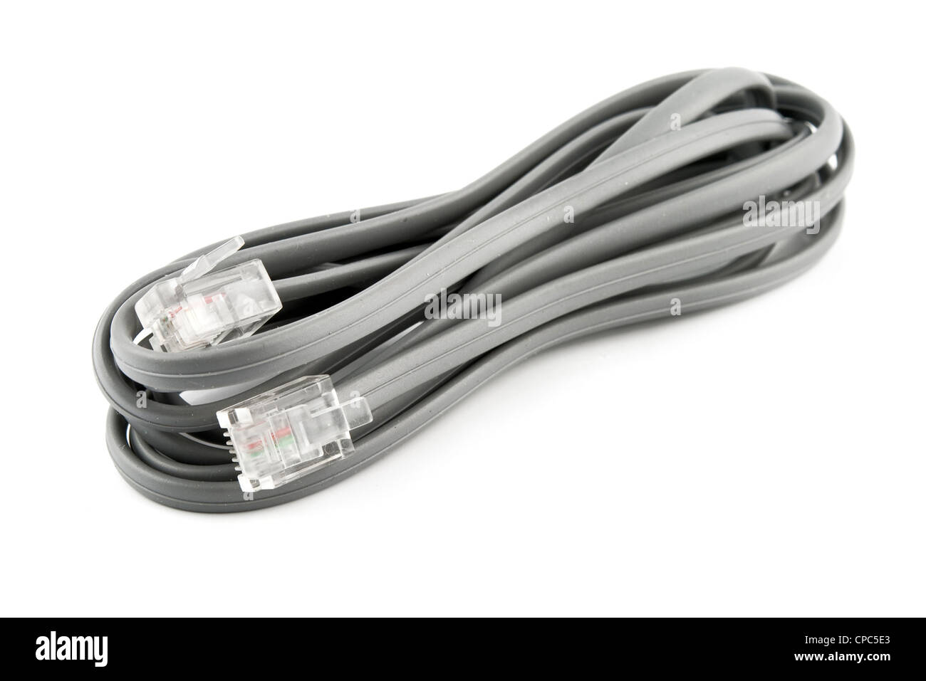 network cables in isolated white Stock Photo - Alamy