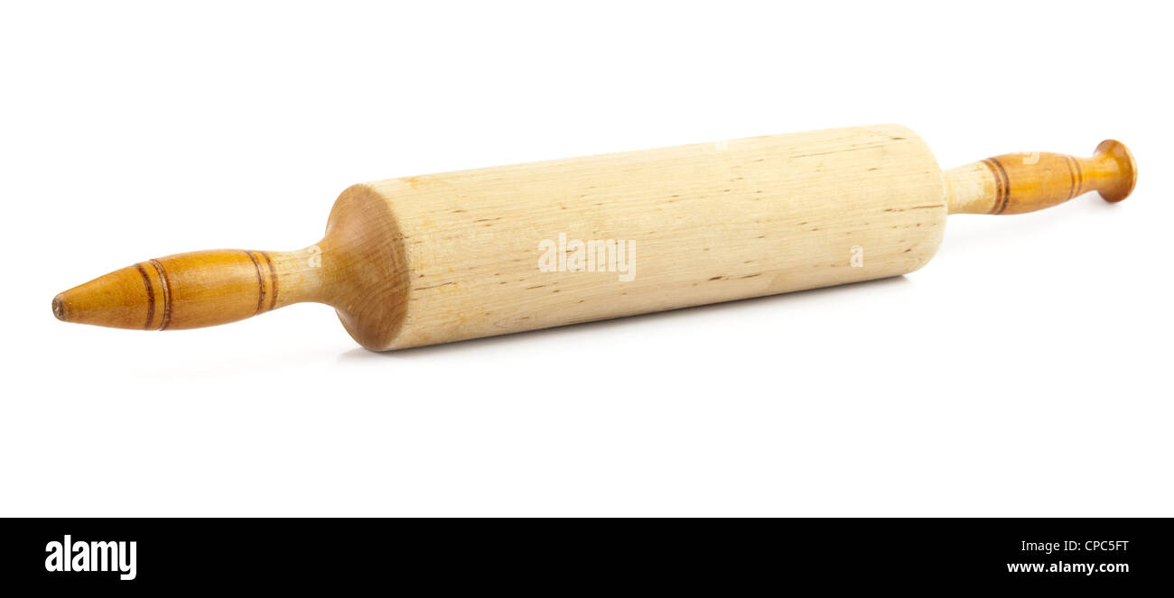 rolling-pin isolated on a white background Stock Photo - Alamy