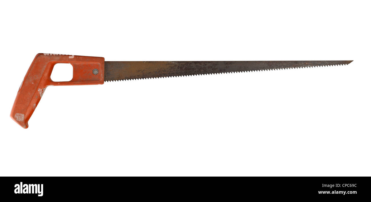 Rusty saw isolated on white background ( clipping path Stock Photo - Alamy