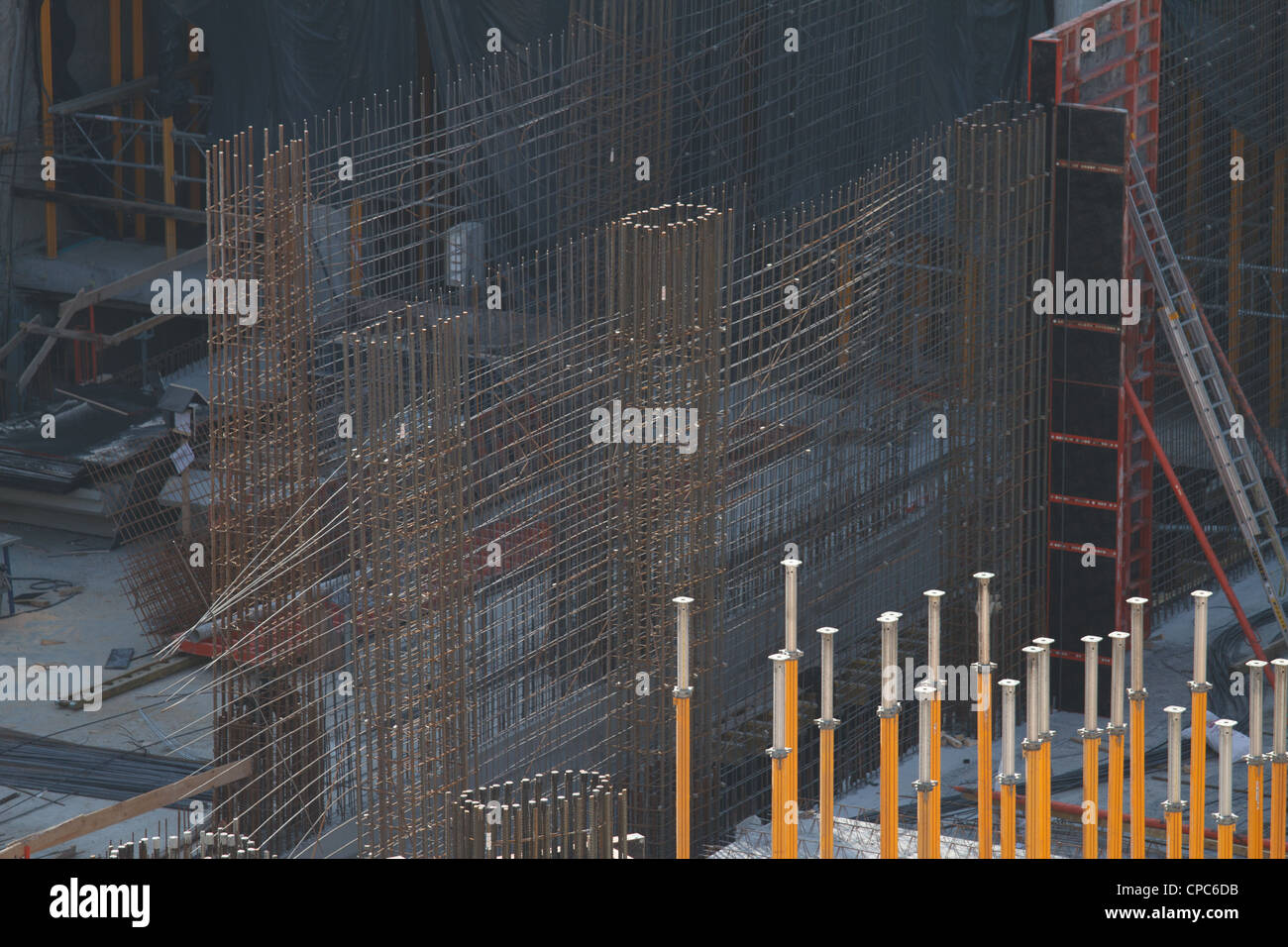 Reinforcing steel rods on construction site Stock Photo - Alamy