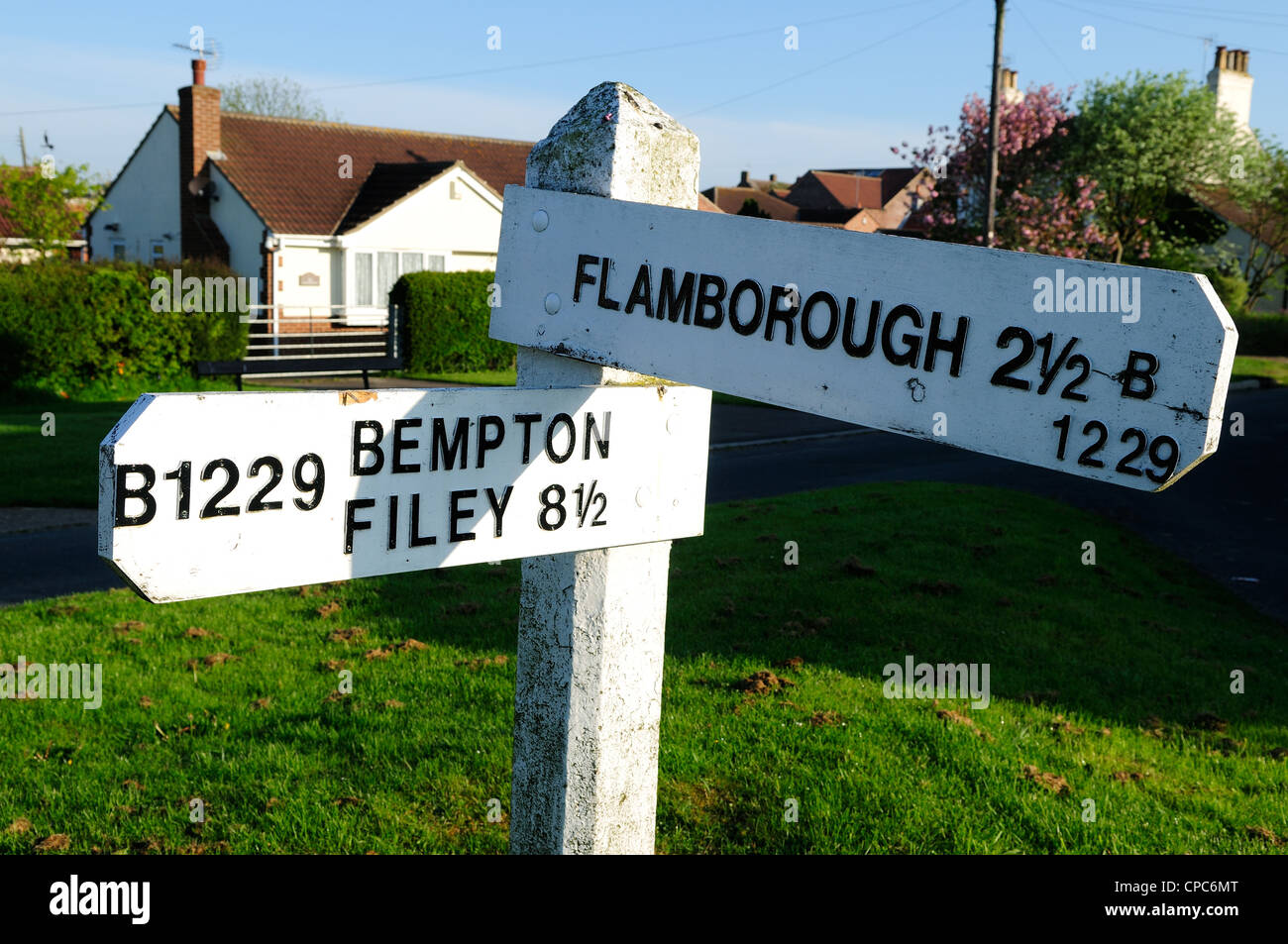 The village road sign hi-res stock photography and images - Alamy