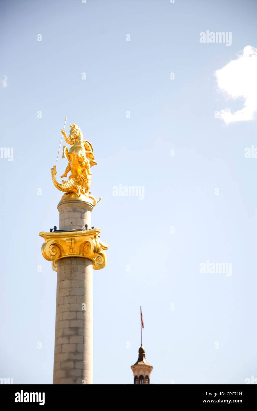 St George Statue, Freedom Square, Tbilisi, Georgia Stock Photo - Alamy