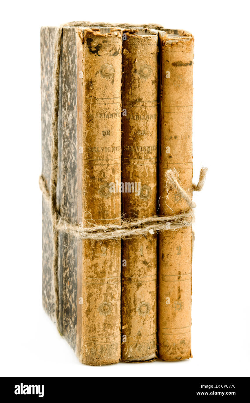 Old book cover and spine Cut Out Stock Images & Pictures - Alamy