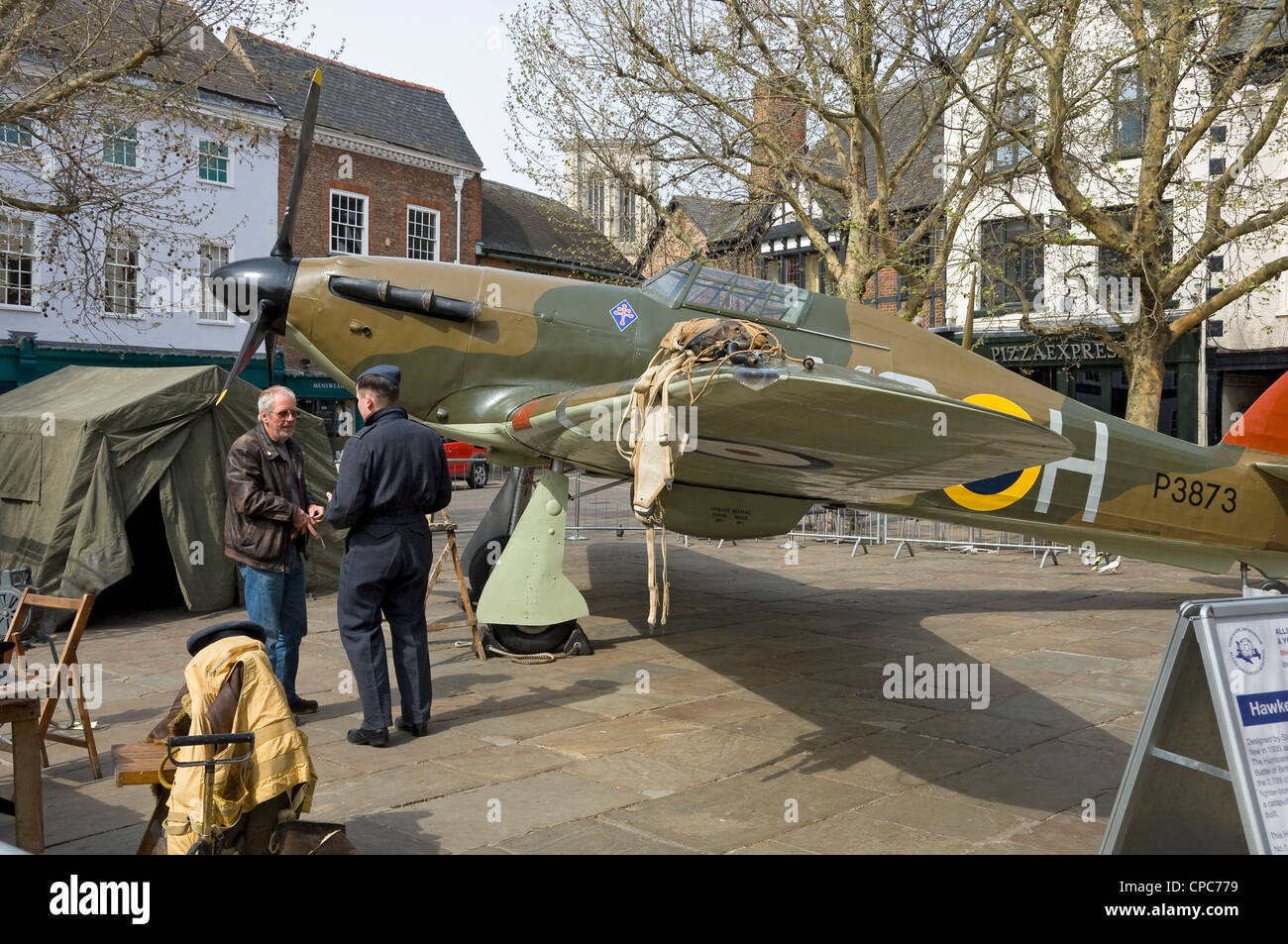 Replica Hawker Hurricane mark 1 plane airplane aeroplane in the city ...
