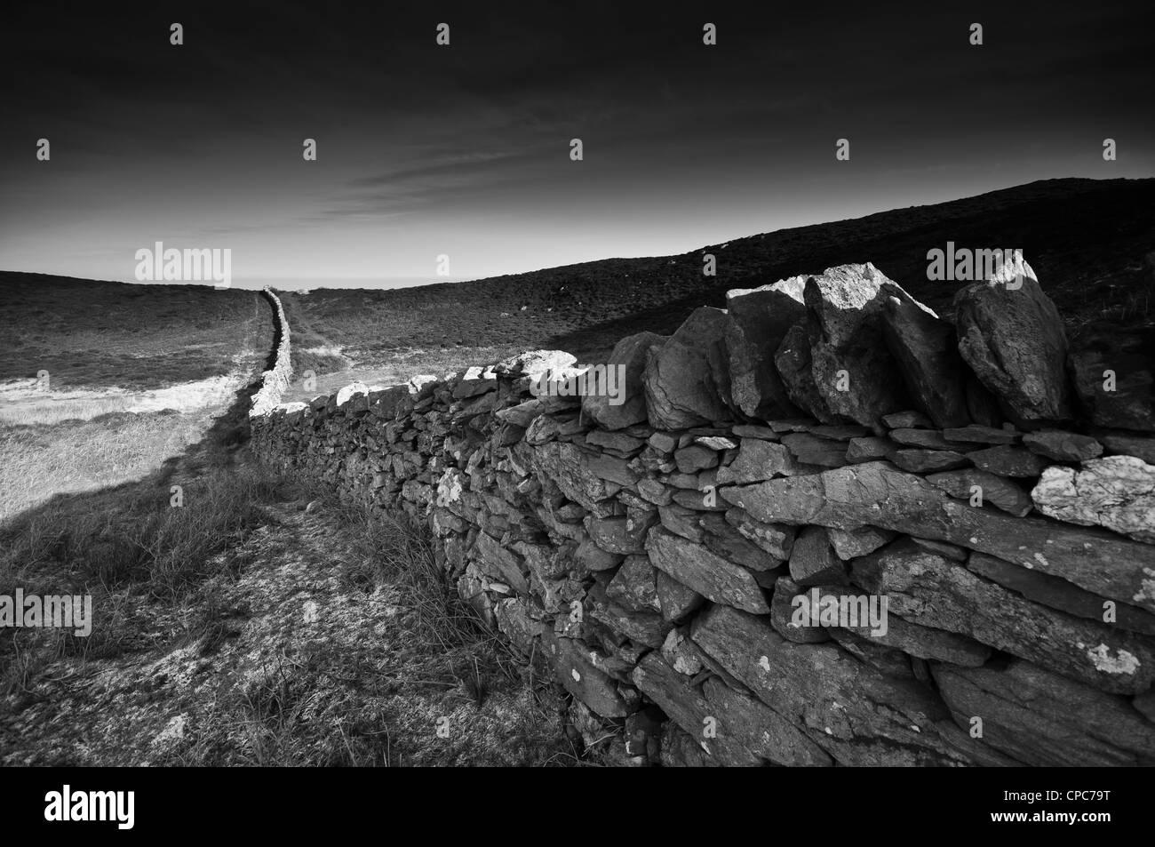 Moorland above Capelulo near the Conwy mountains by Maen Esgob looking ...