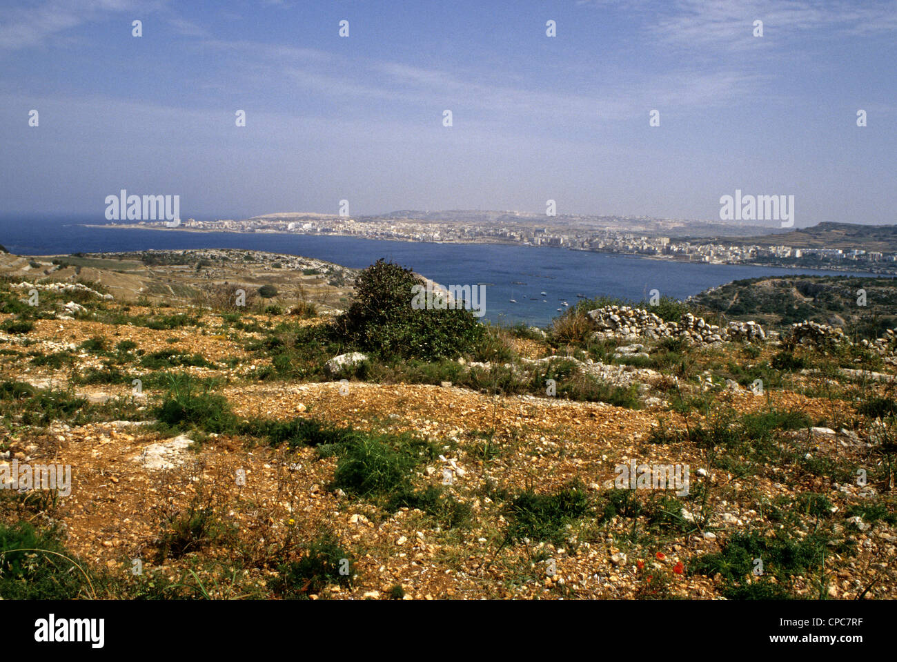 St. Paul's Bay and Mistra Bay, Malta Stock Photo - Alamy