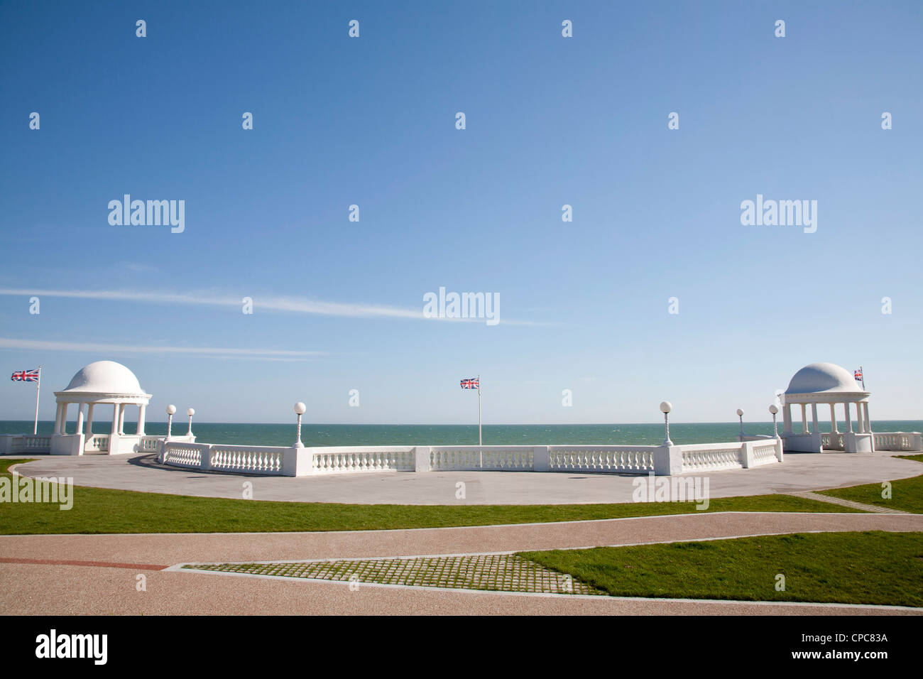 View of Bexhill seafront architecture in front of the De La Warr ...