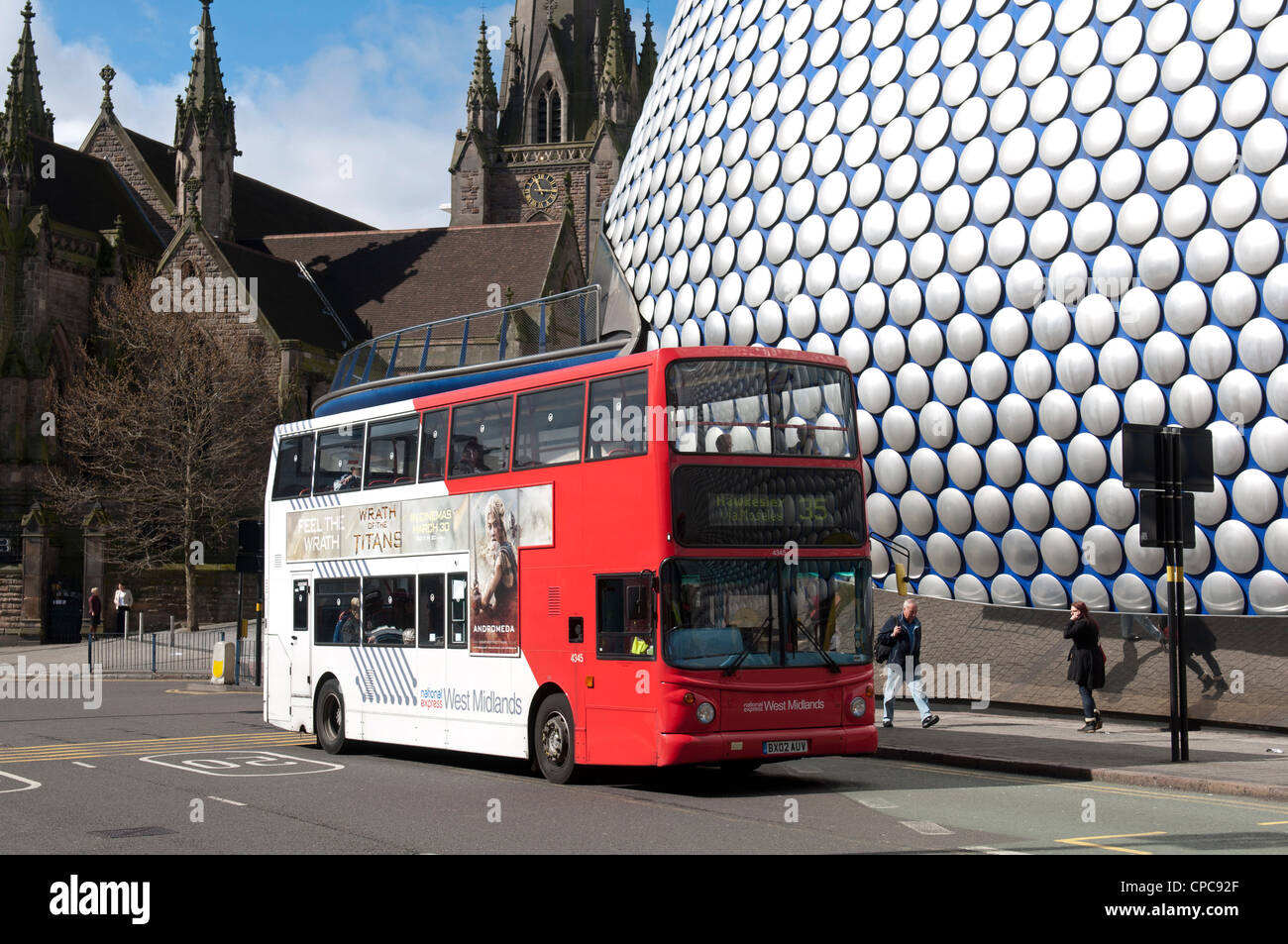 Bus in city centre, Birmingham, UK Stock Photo - Alamy