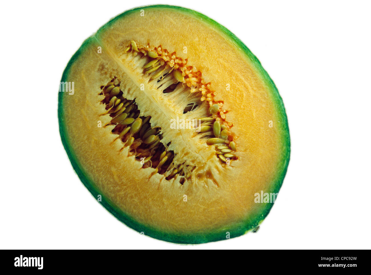 Half Melon Isolated White Background Stock Photo - Alamy