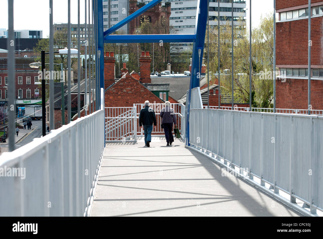 Footbridge over the Ringway, Coventry, UK Stock Photo - Alamy