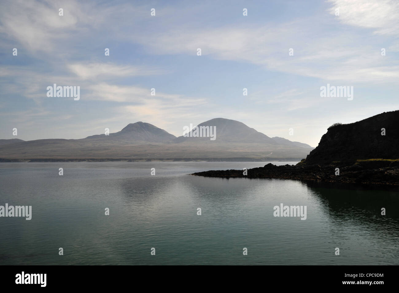The Paps of Jura - mountains on the Scottish island seen from its ...