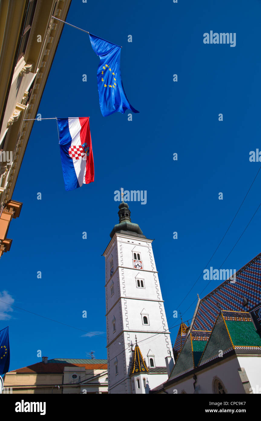 Croatian church churches exterior zagreb croatia europe hi-res stock ...