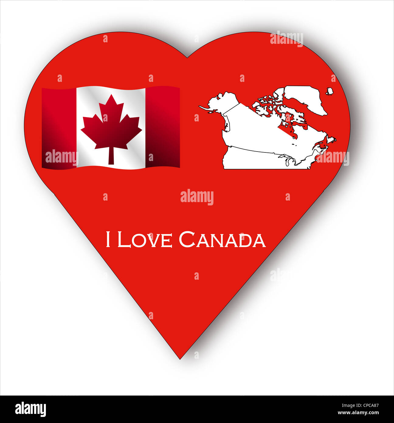 I Love Canada Vector Stock Photo - Alamy