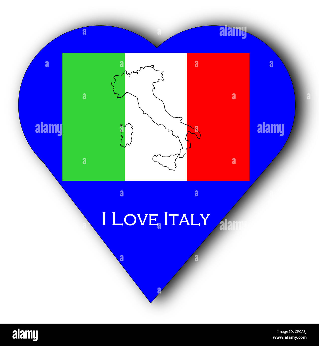 I Love Italy Vector Stock Photo - Alamy