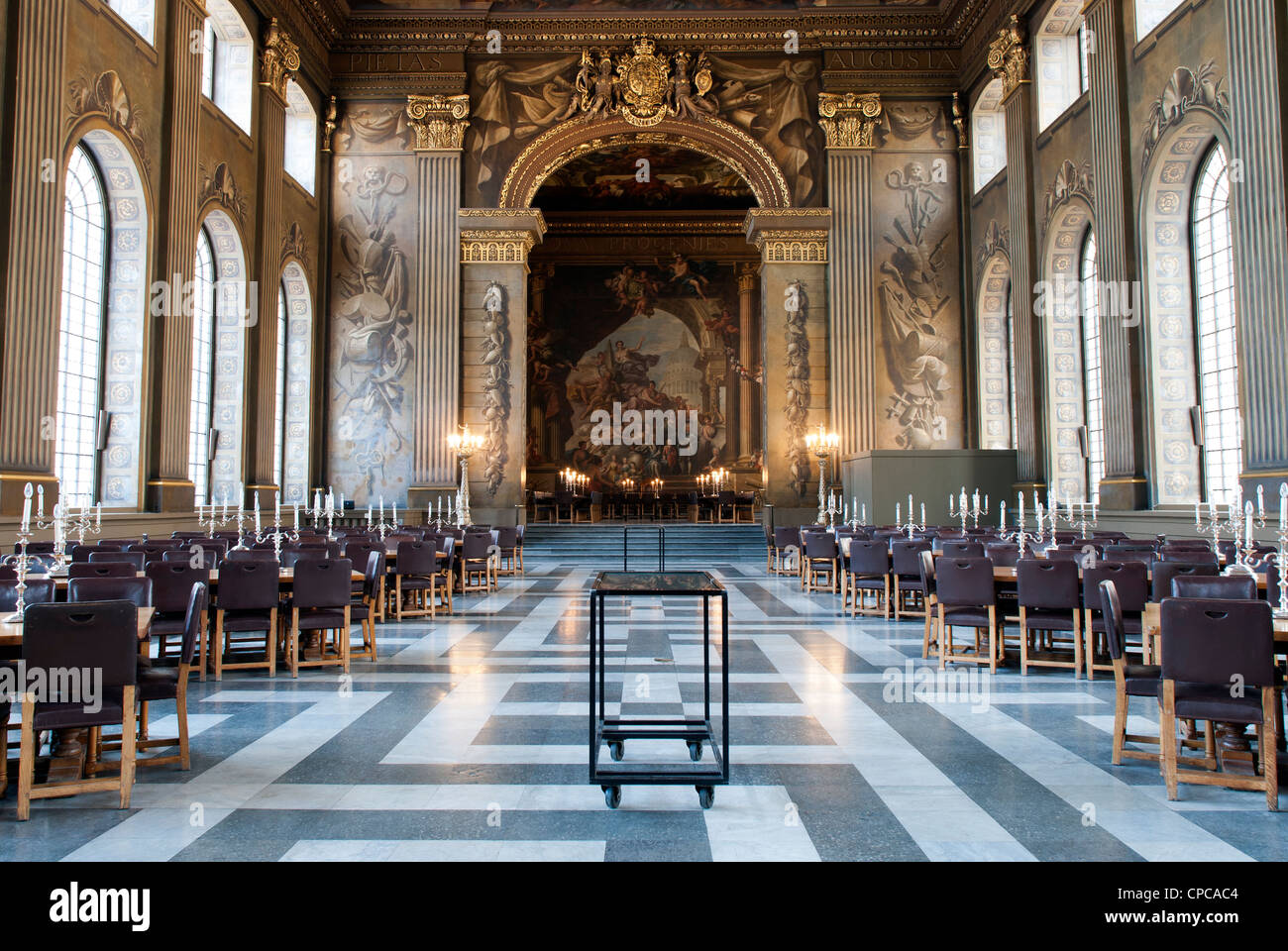 The Painted Hall in the King William Court, Greenwich - London, England ...