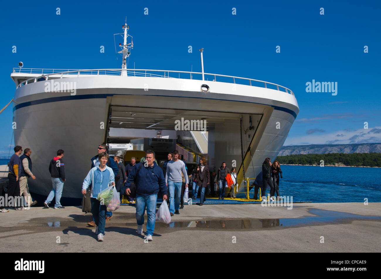 Stari Grad Luka the passenger port in Stari Grad, Hvar Island Dalmatia ...