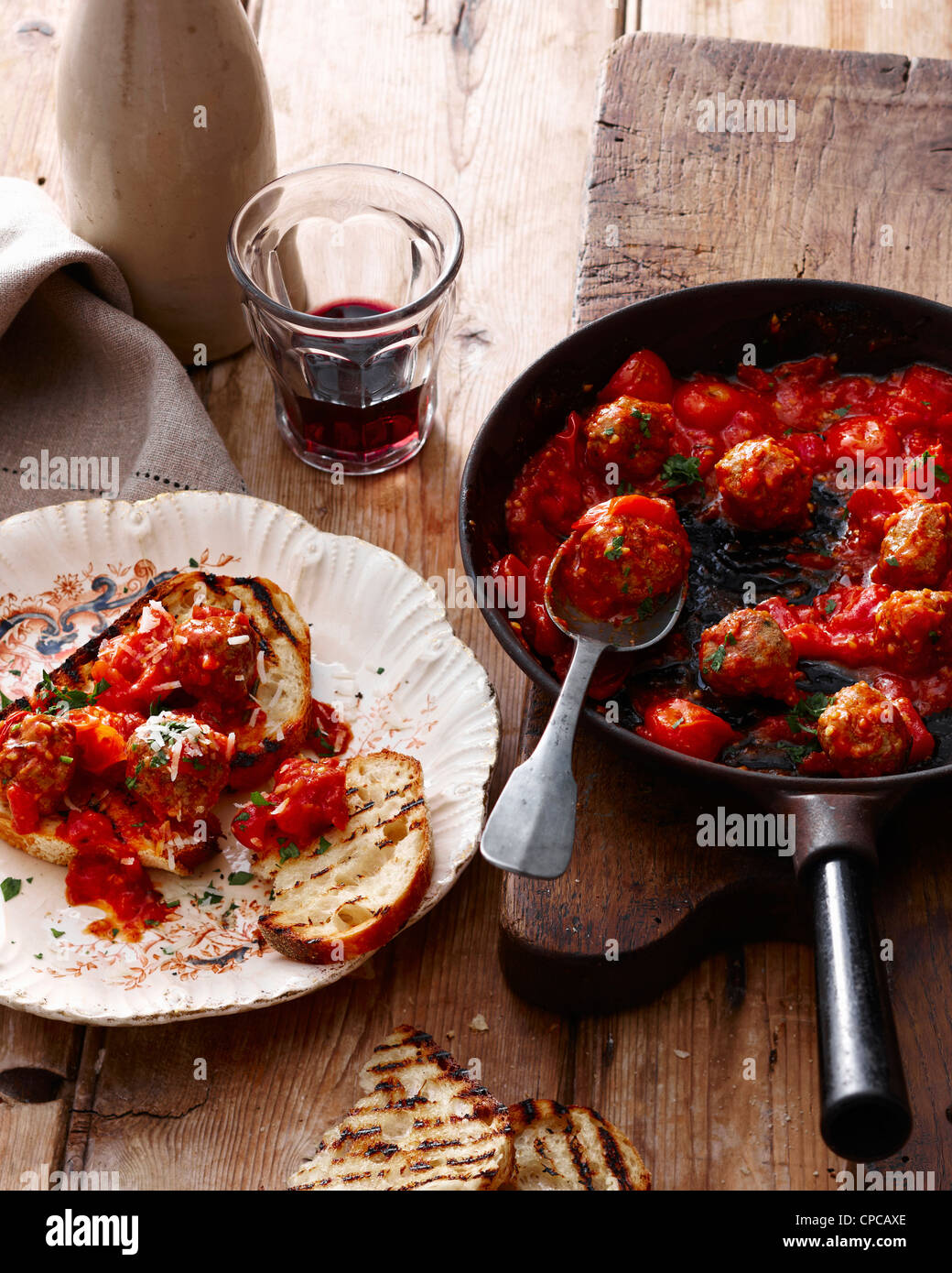 Meatballs on toast hi-res stock photography and images - Alamy