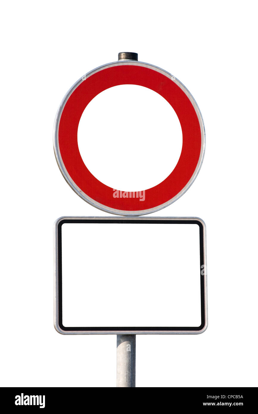 Blank prohibited road traffic sign hi-res stock photography and images ...