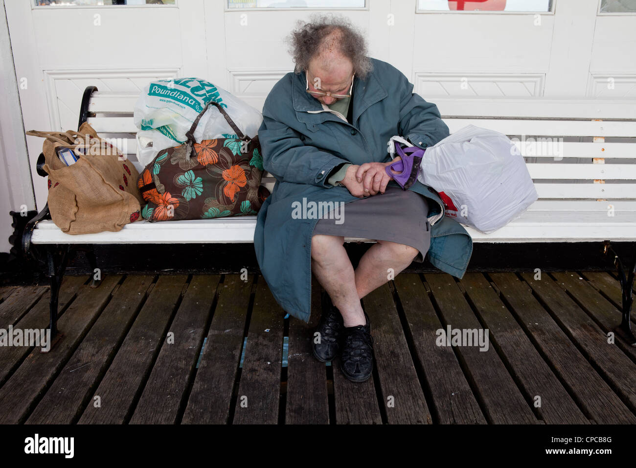 Bag lady homeless hi-res stock photography and images - Alamy