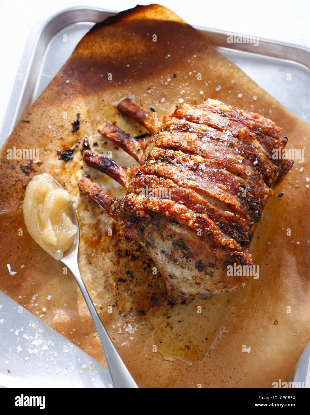 Roast pork apple sauce hi-res stock photography and images - Alamy