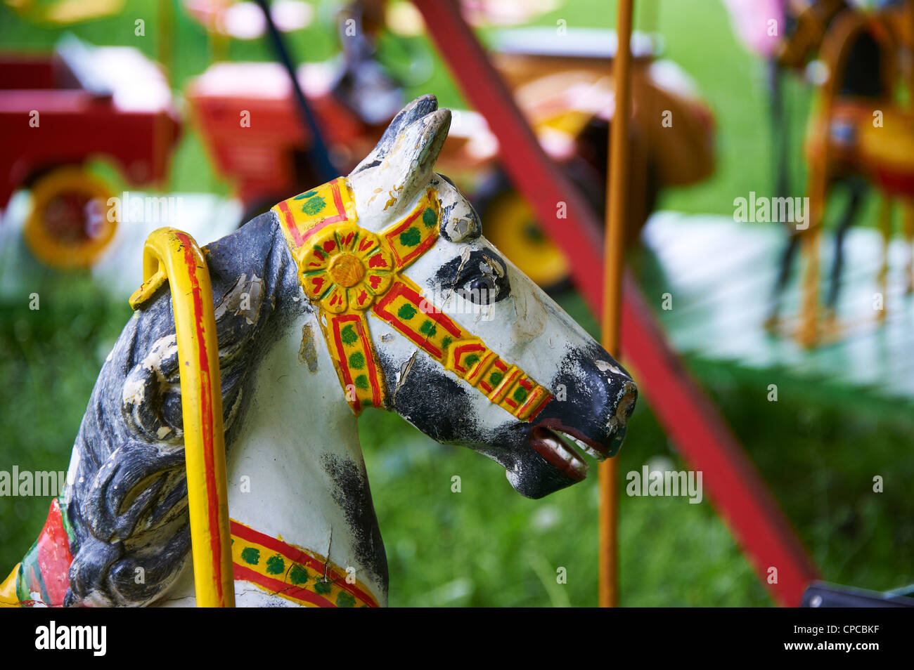 Vintage Carousel - roundabout Stock Photo - Alamy
