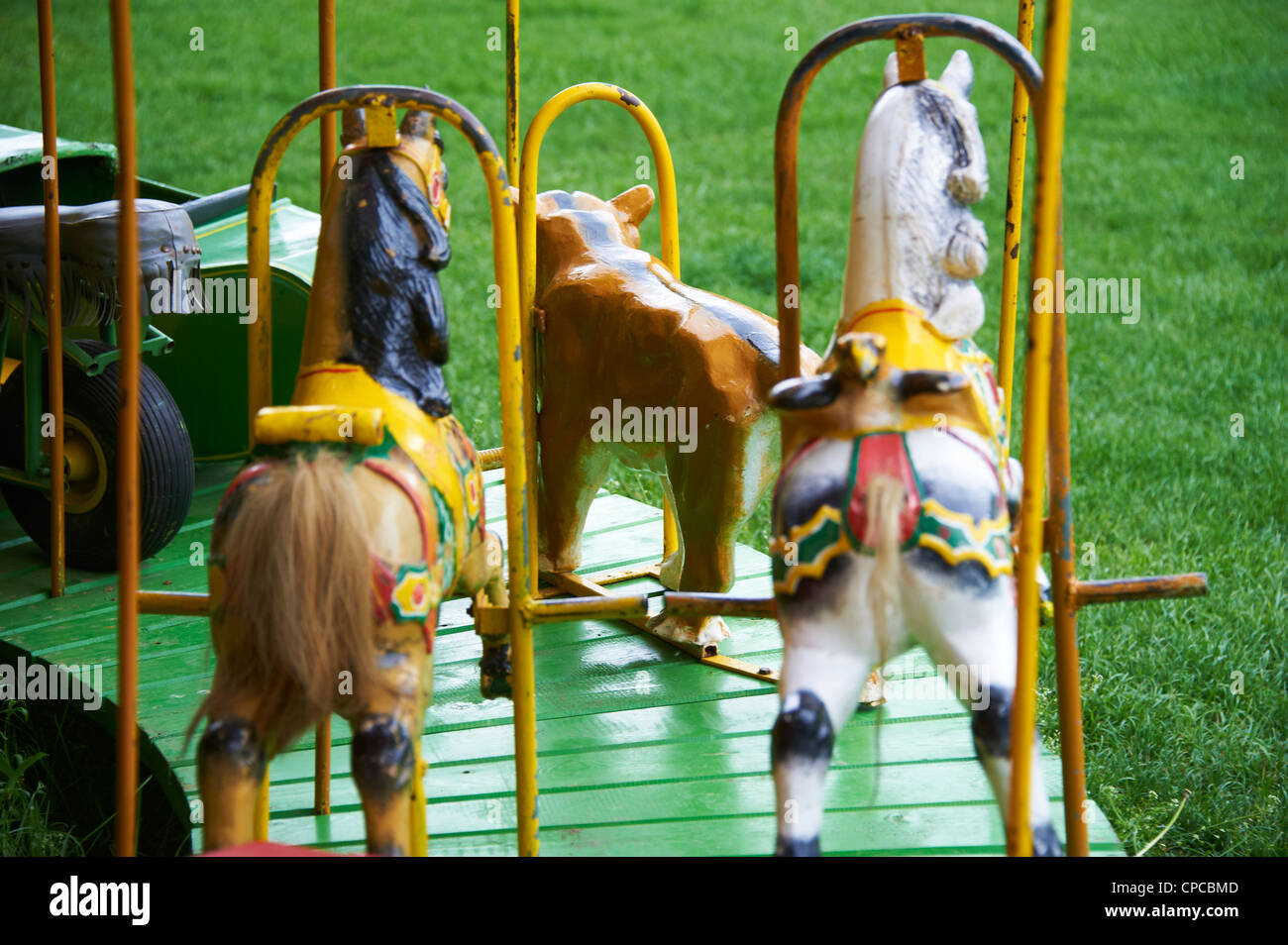 Vintage Carousel - roundabout Stock Photo - Alamy