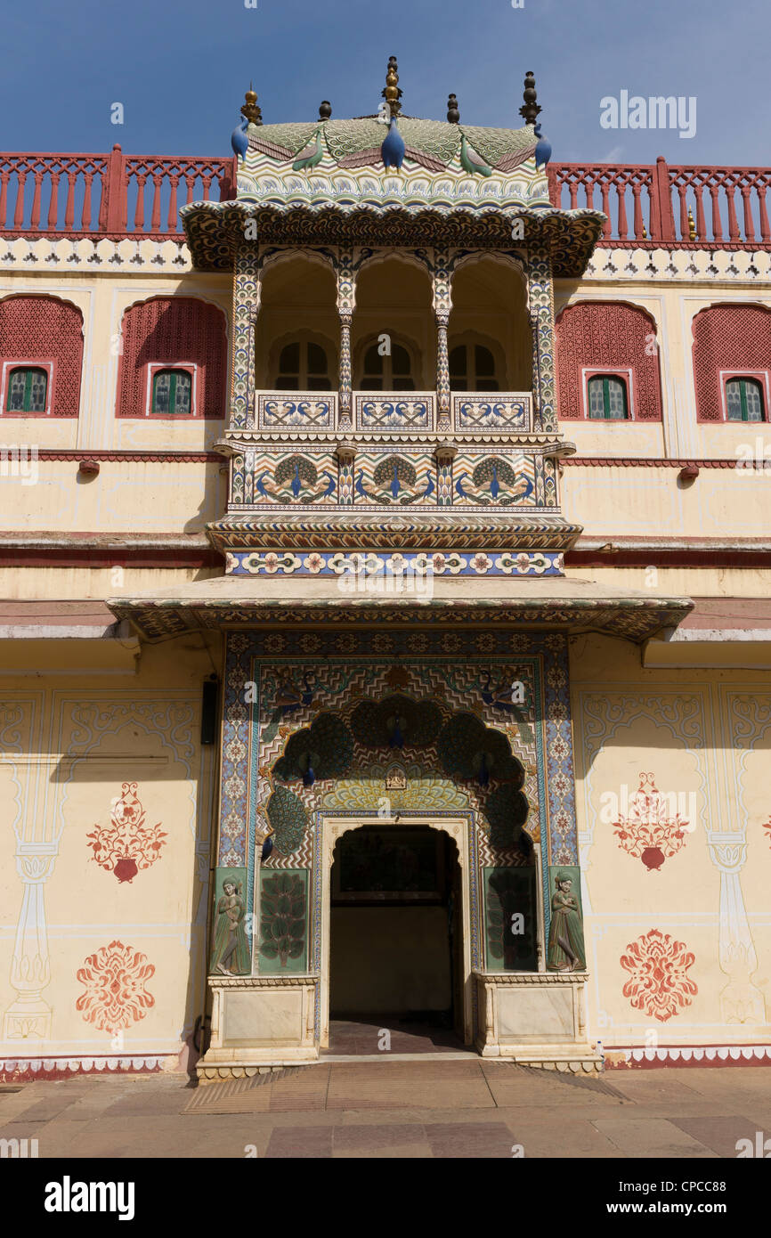 The Peacock gate (autumn) at the City Palace complex, Jaipur Stock ...