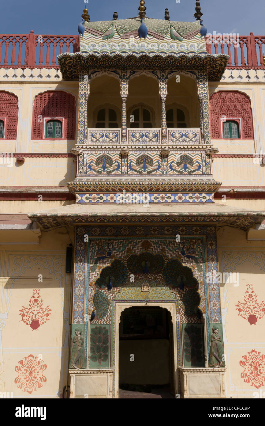 The Peacock gate (autumn) at the City Palace complex, Jaipur Stock ...