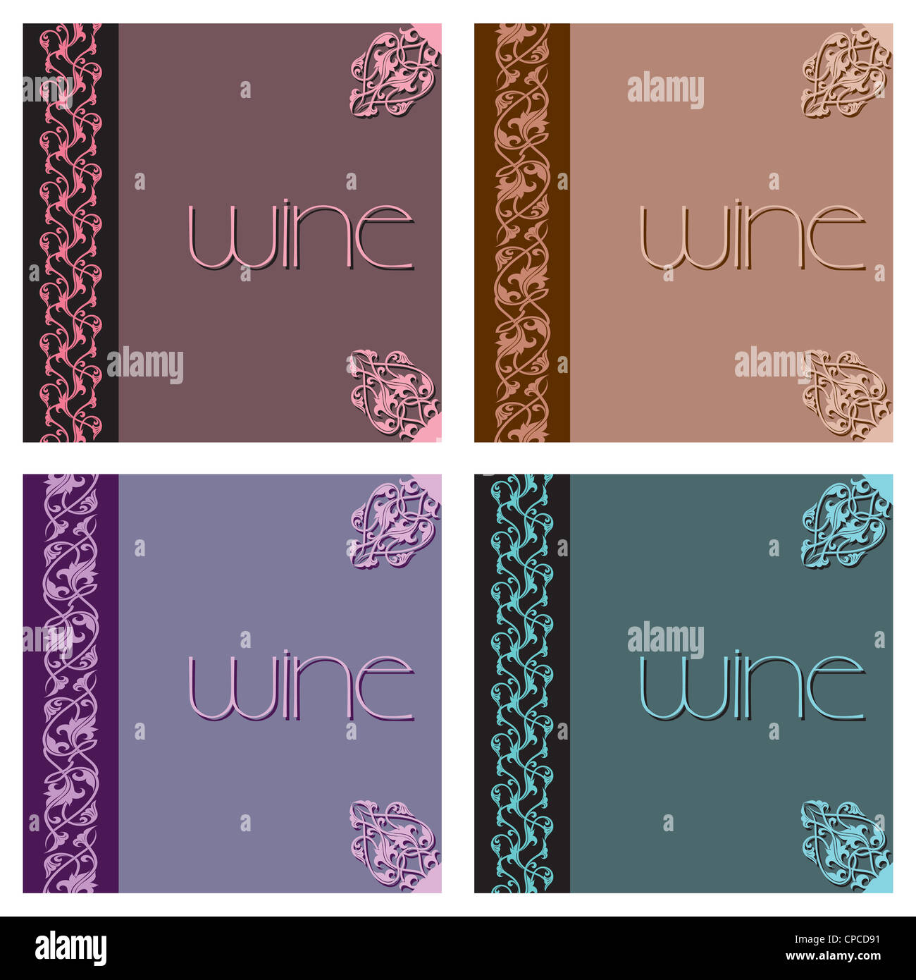 Menu cover design Stock Photo - Alamy