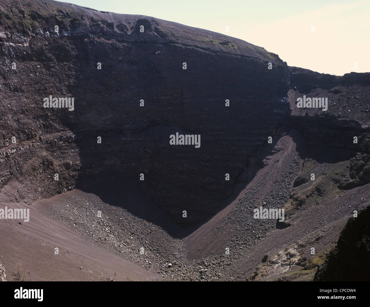 Italy Campania Mount Vesuvius View into the crater Stock Photo - Alamy