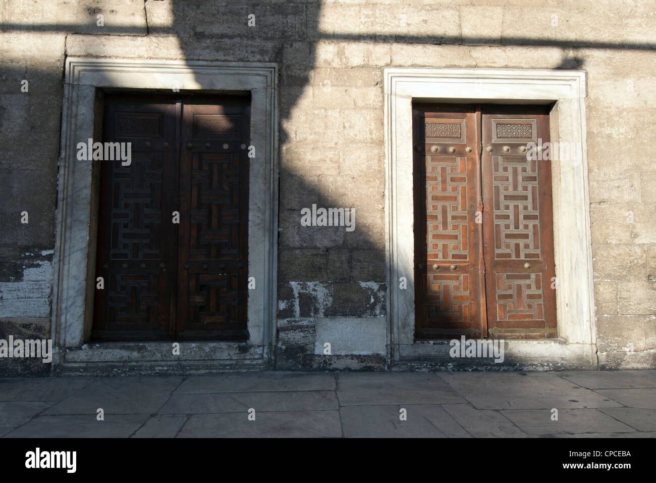 wooden doors at the Blue Mosque, Istanbul, Turkey Stock Photo - Alamy