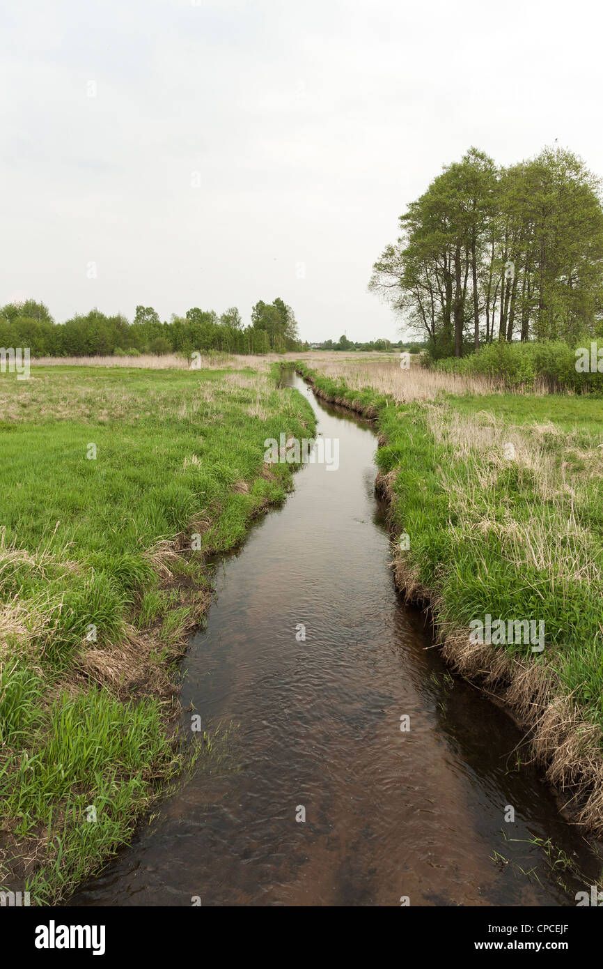 Rural river in Poland Stock Photo - Alamy