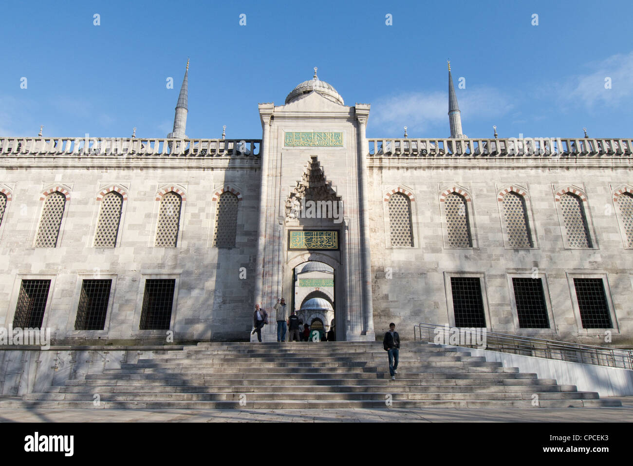 entrance to the patio of the Blue Mosque, Istanbul, Turkey Stock Photo ...