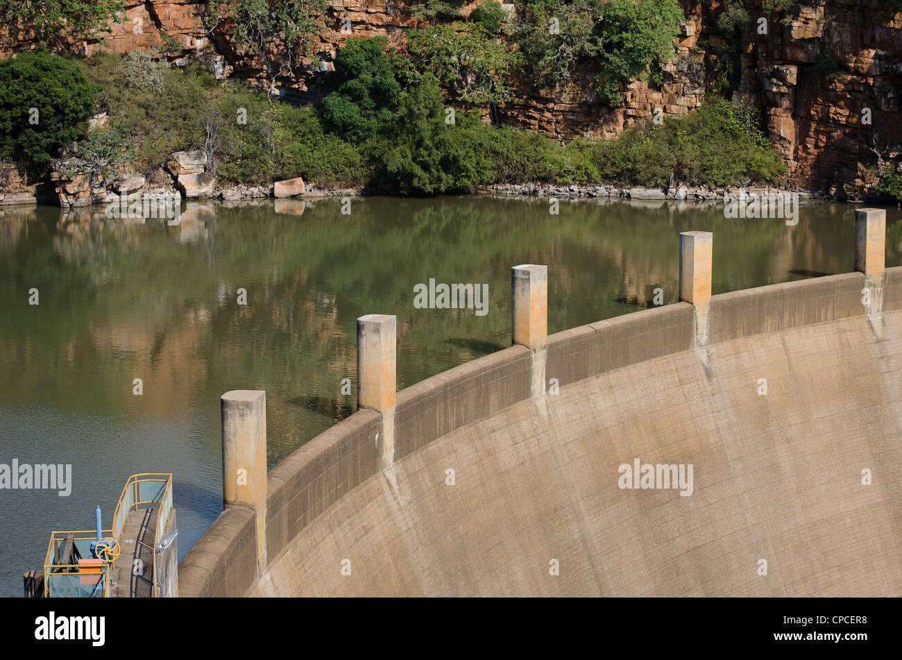 Dam wall nature scene CMD Photo Stock Photo - Alamy
