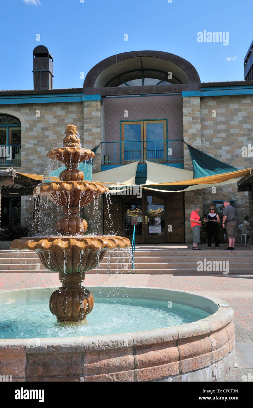 Fountain near the entrance to the tasting room at Thornton winery ...