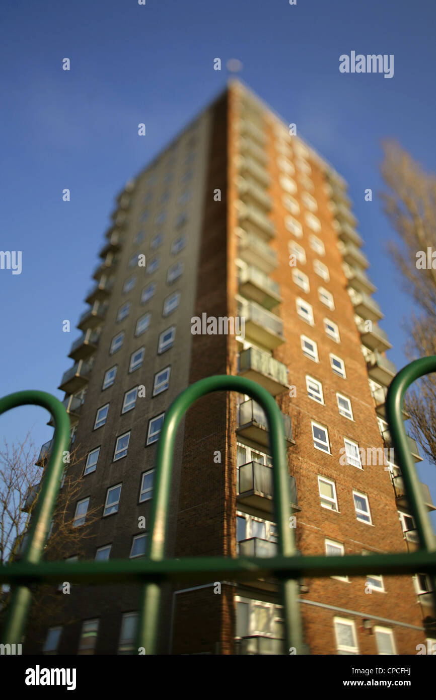 High rise council flats, Albion Street, Grimsby, North East ...