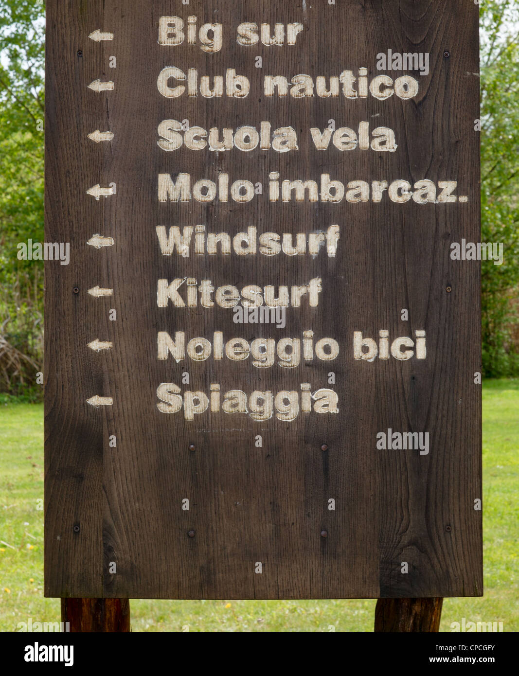 Information panel for parks Stock Photo - Alamy