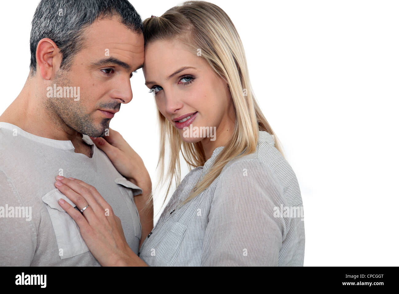 Impassive man embrace hi-res stock photography and images - Alamy